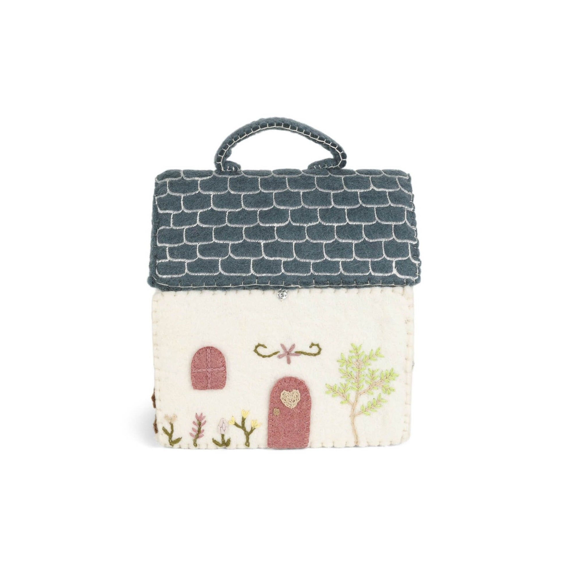 Felt House with Blue Roof – Acacia